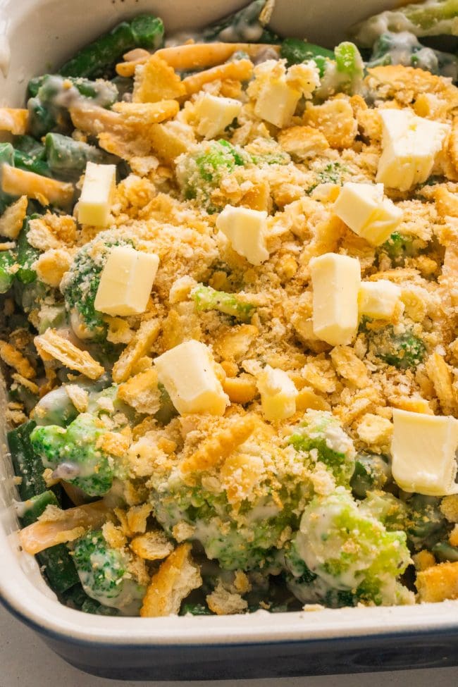 Green Bean Broccoli Casserole (With Frozen Vegetables) - Brooklyn Farm Girl