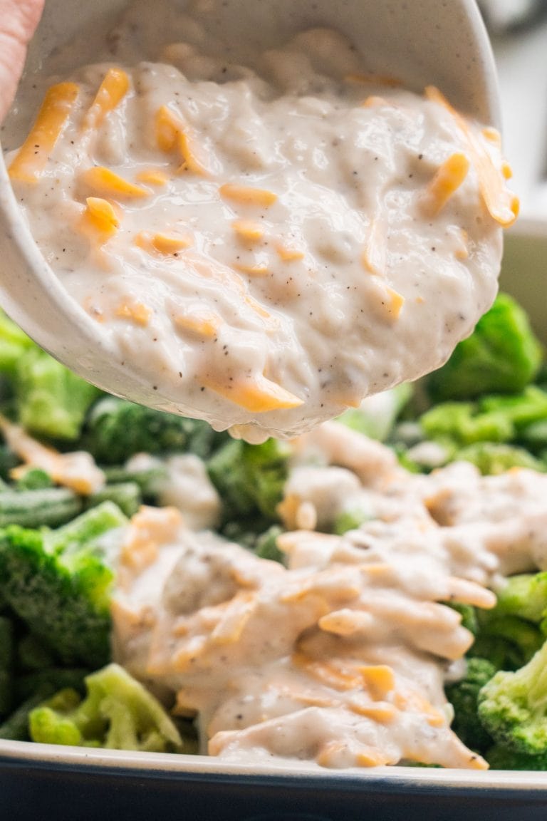 Green Bean Broccoli Casserole (With Frozen Vegetables) - Brooklyn Farm Girl