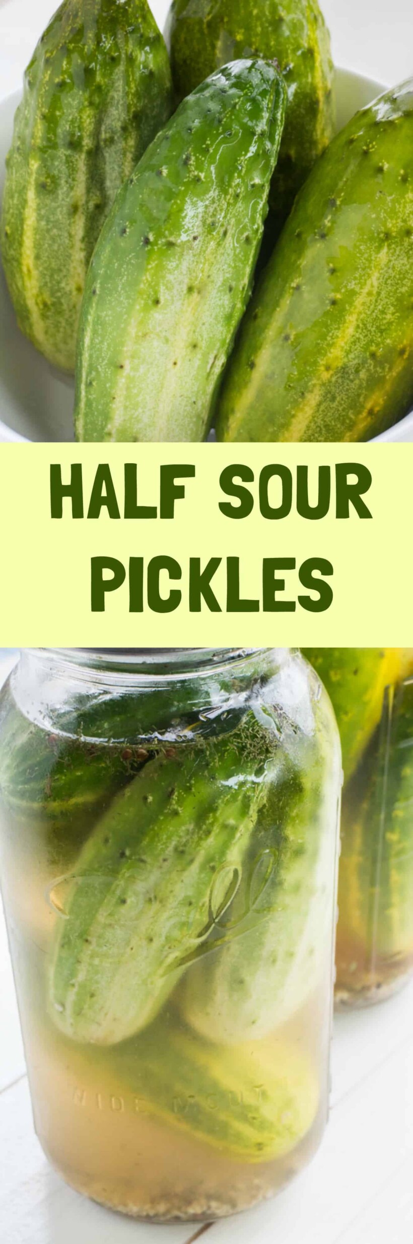 Half Sour Pickles - New York Crunchy pickles recipe!