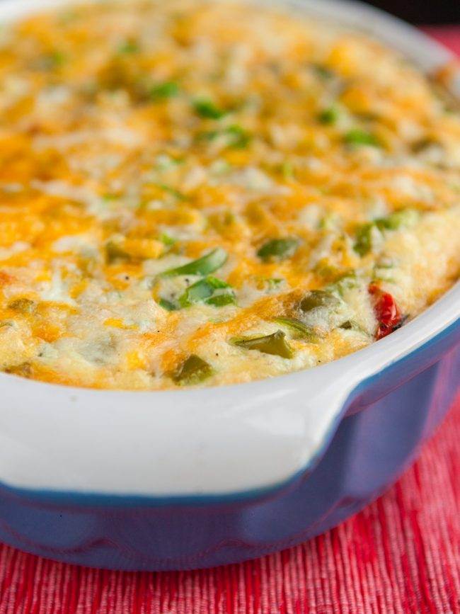 Cheesy Green Pepper Bake - Brooklyn Farm Girl