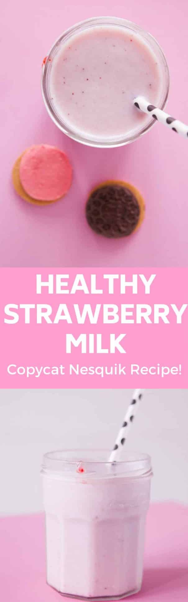 Strawberry Milk - Healthy Homemade Nesquik Recipe