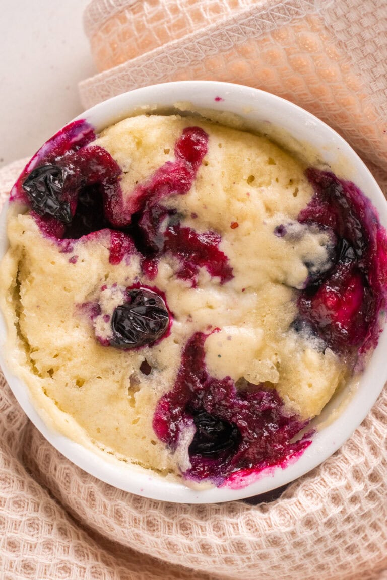 Blueberry Mug Cake - Brooklyn Farm Girl