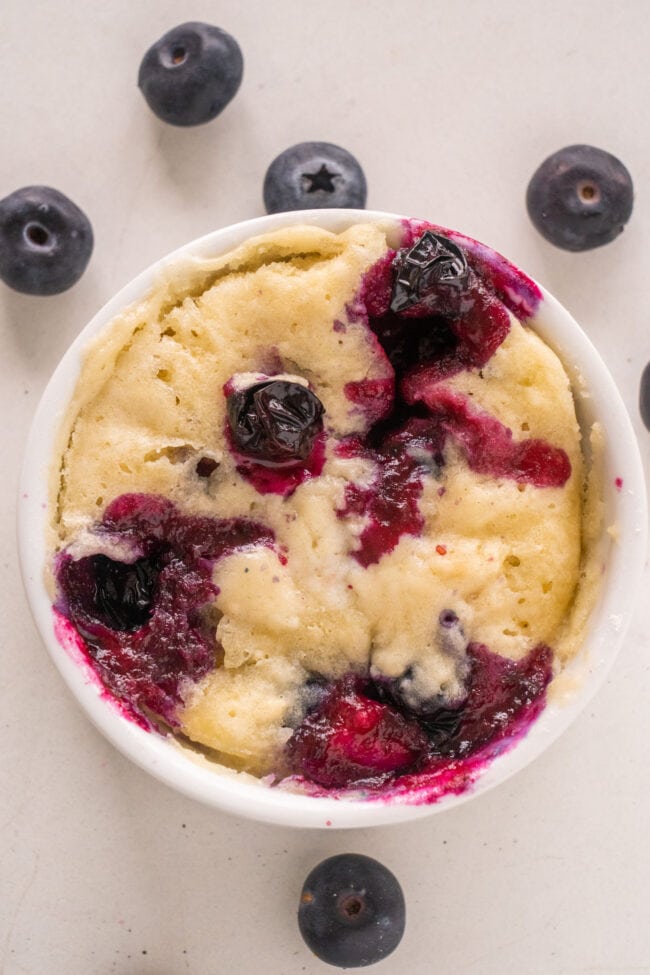Blueberry Mug Cake - Brooklyn Farm Girl