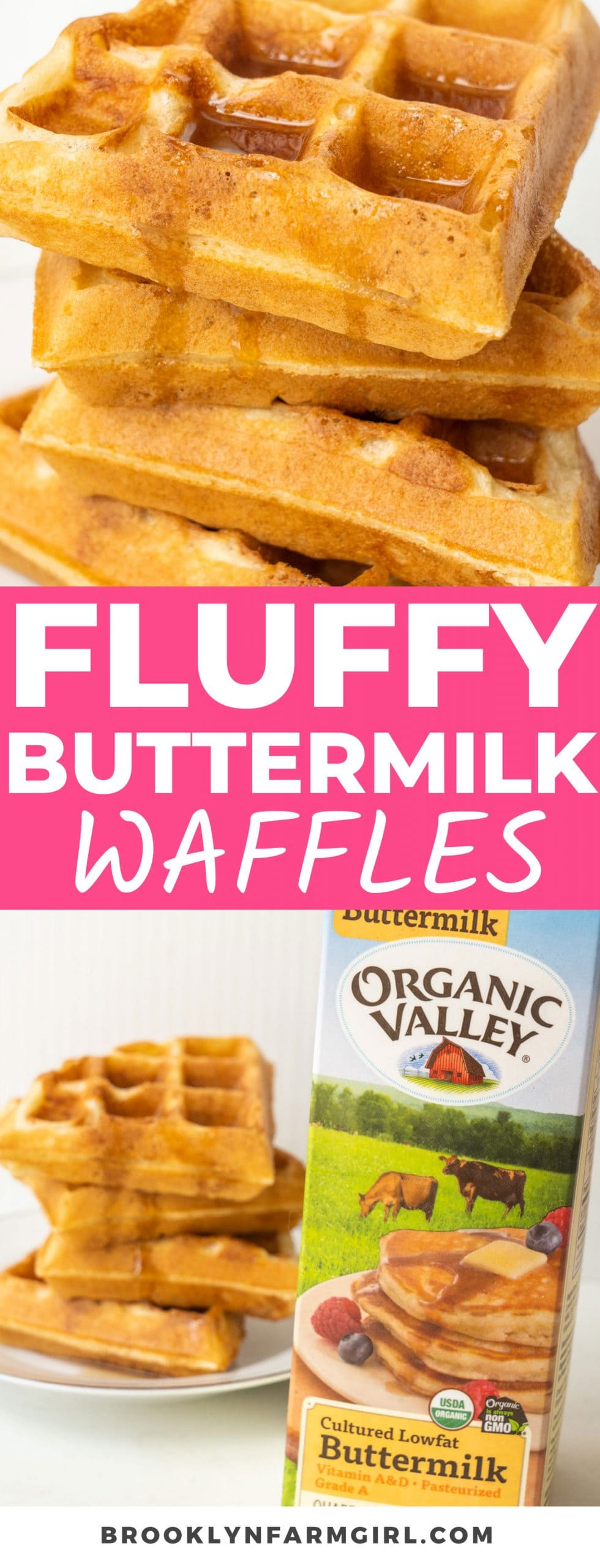 Fluffy Buttermilk Waffles - Brooklyn Farm Girl