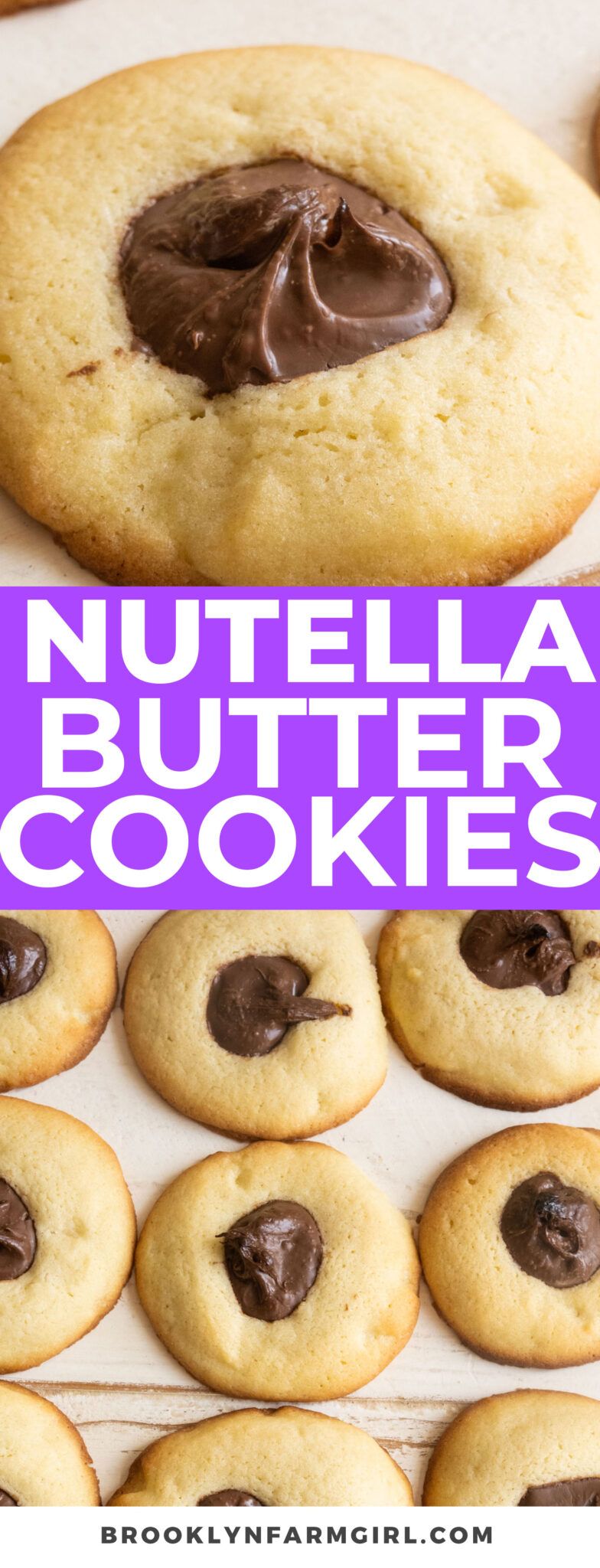 Nutella Butter Cookies - Brooklyn Farm Girl