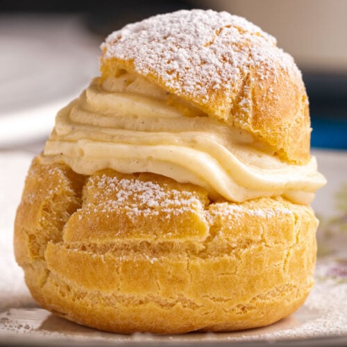 Cream Puffs with Vanilla Pudding Filling - Brooklyn Farm Girl