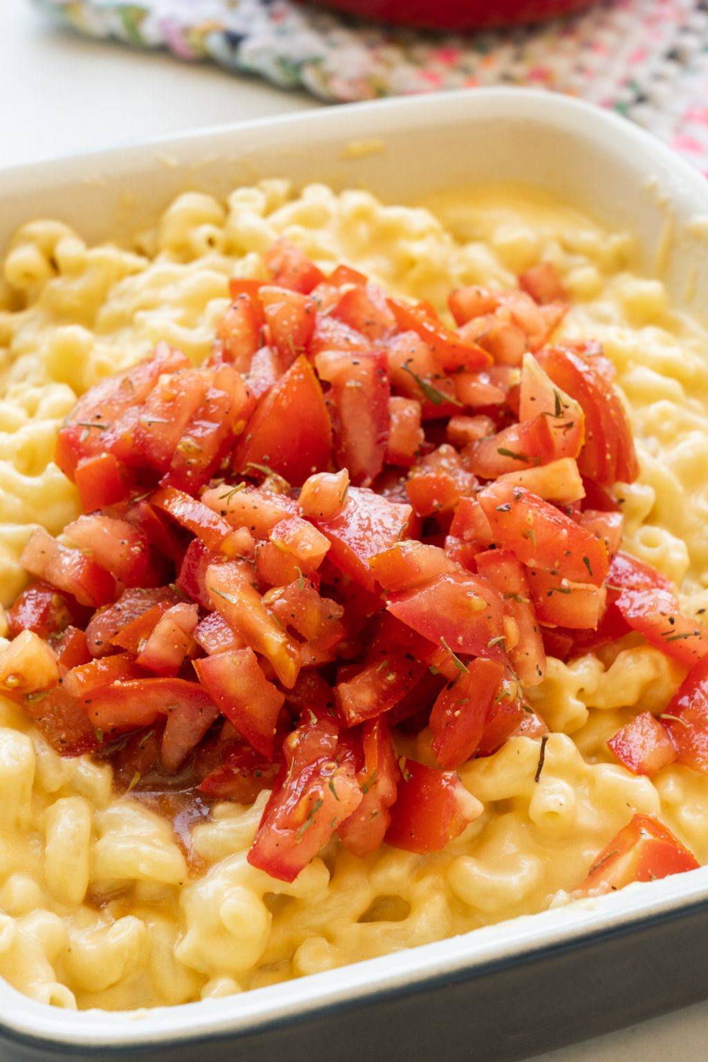 Tomato Macaroni and Cheese - Brooklyn Farm Girl