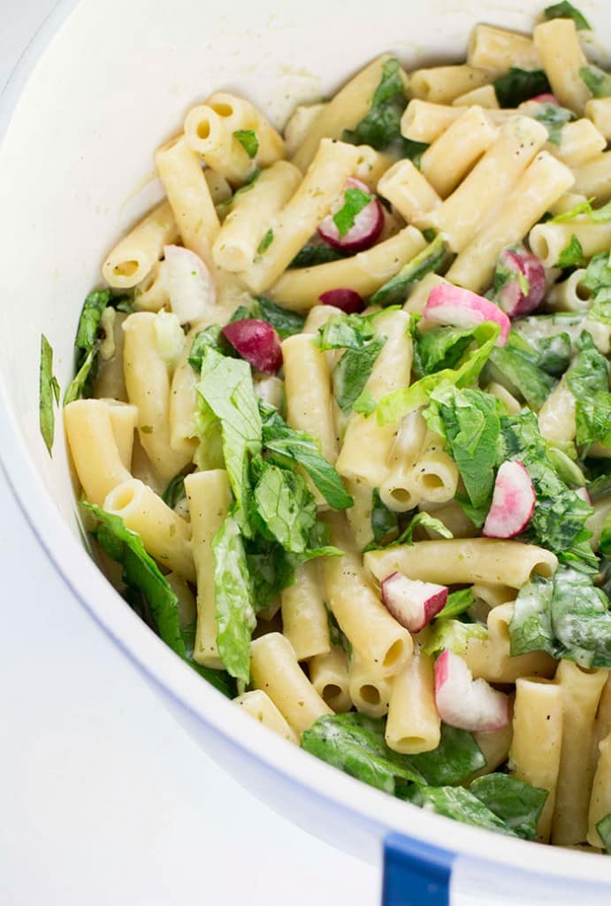 Creamy Vegetable Ziti Pasta - Brooklyn Farm Girl