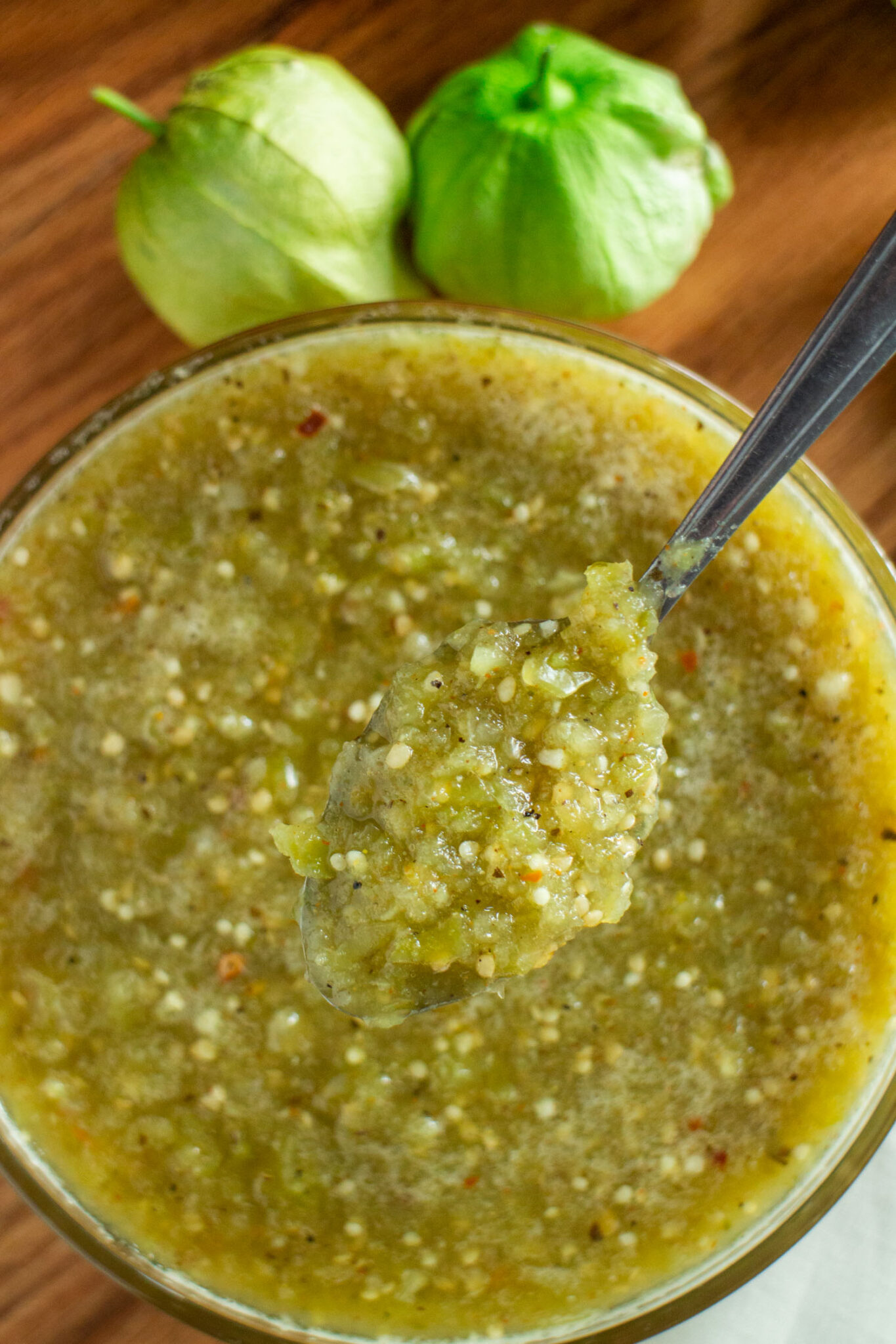 Fresh Tomatillo Salsa Verde (Blender Recipe) - Brooklyn Farm Girl