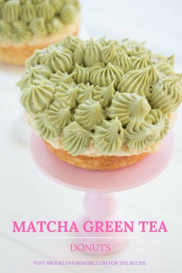 Vanilla Matcha Green Tea Frosting Donuts - Brooklyn Farm Girl