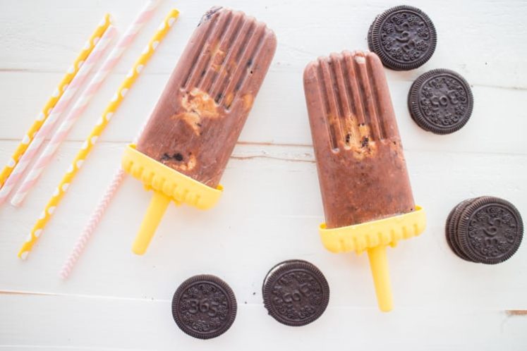 Chocolate Oreo Peanut Butter Popsicles - Brooklyn Farm Girl