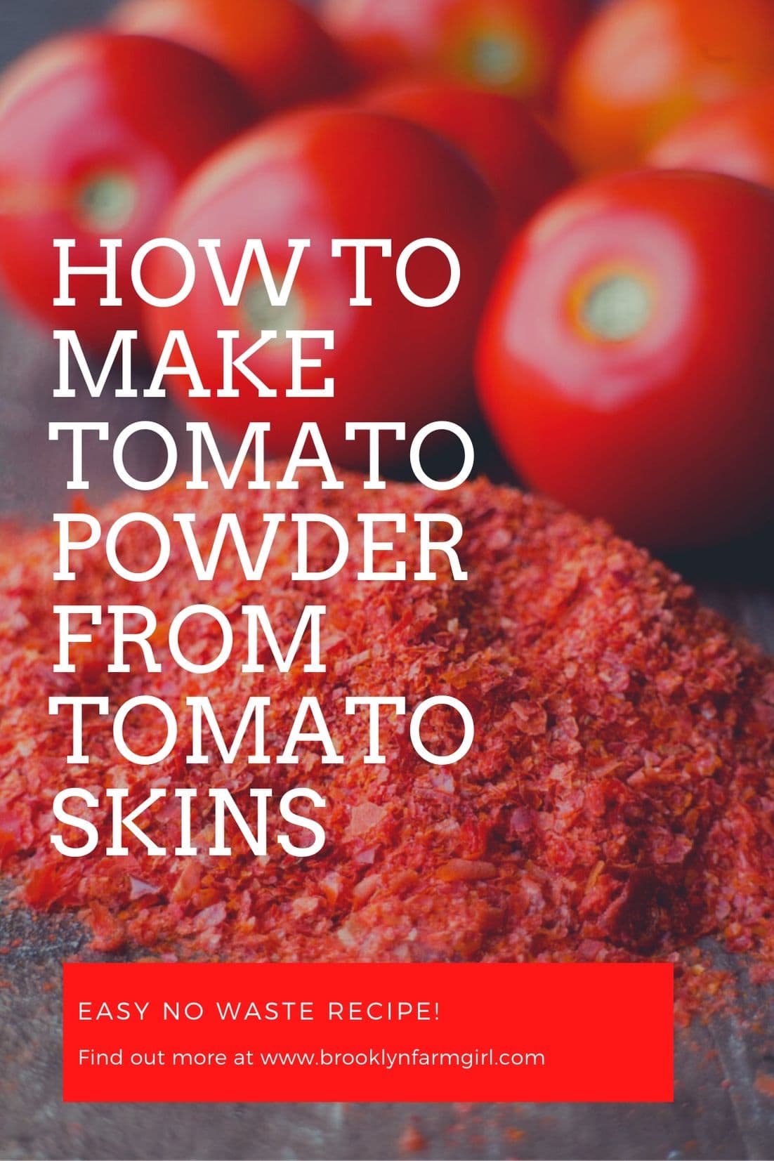 How to Make Tomato Powder Out of Tomato Skins - In the Oven - Brooklyn ...