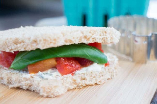 Ricotta and Tomato Tea Sandwiches - Brooklyn Farm Girl