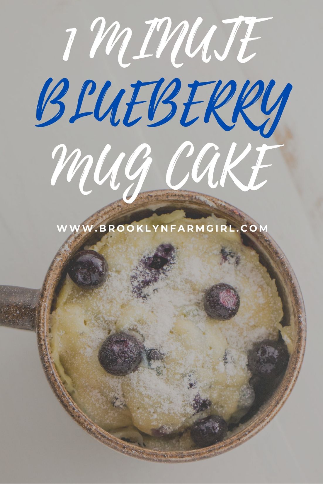 Blueberry Mug Cake - Brooklyn Farm Girl