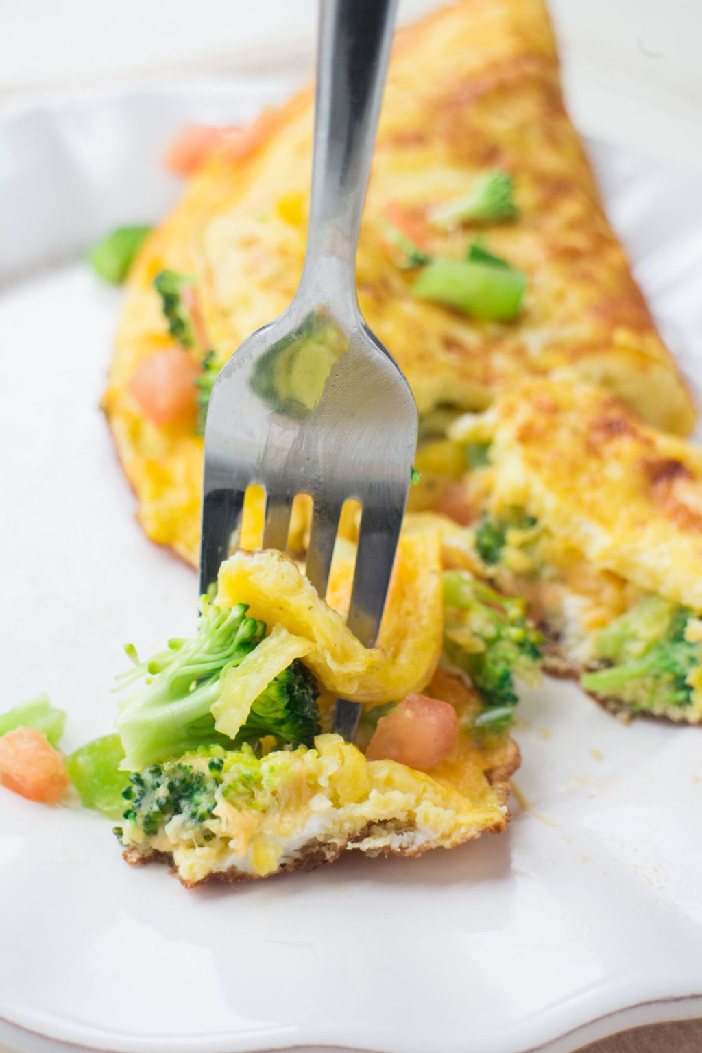 Cheesy Vegetable Omelette - Brooklyn Farm Girl
