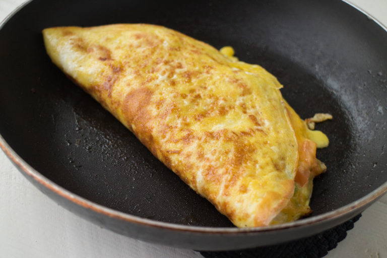 Cheesy Vegetable Omelette - Brooklyn Farm Girl