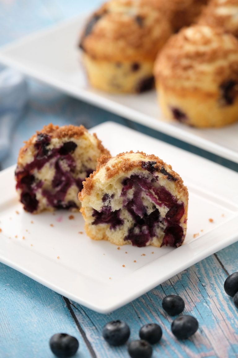Easy Moist Mini Blueberry Muffins - Brooklyn Farm Girl