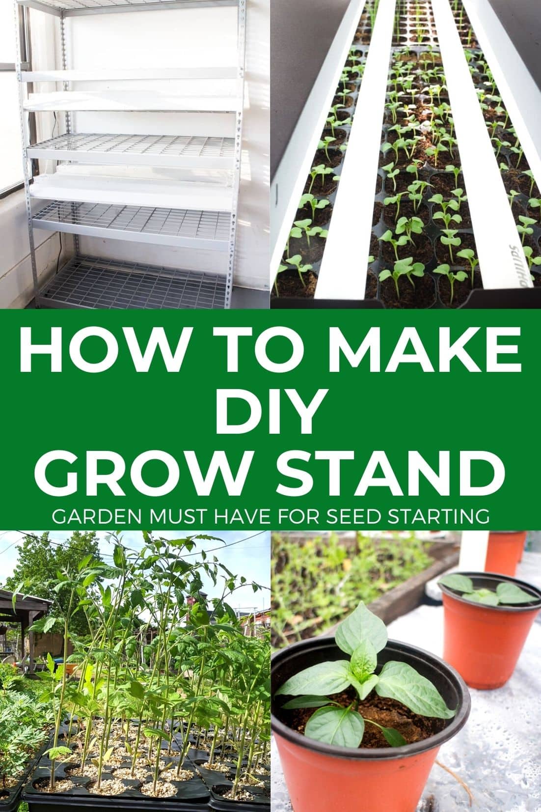 How to Make Your Own DIY Seed Grow Light Stand! - Brooklyn Farm Girl
