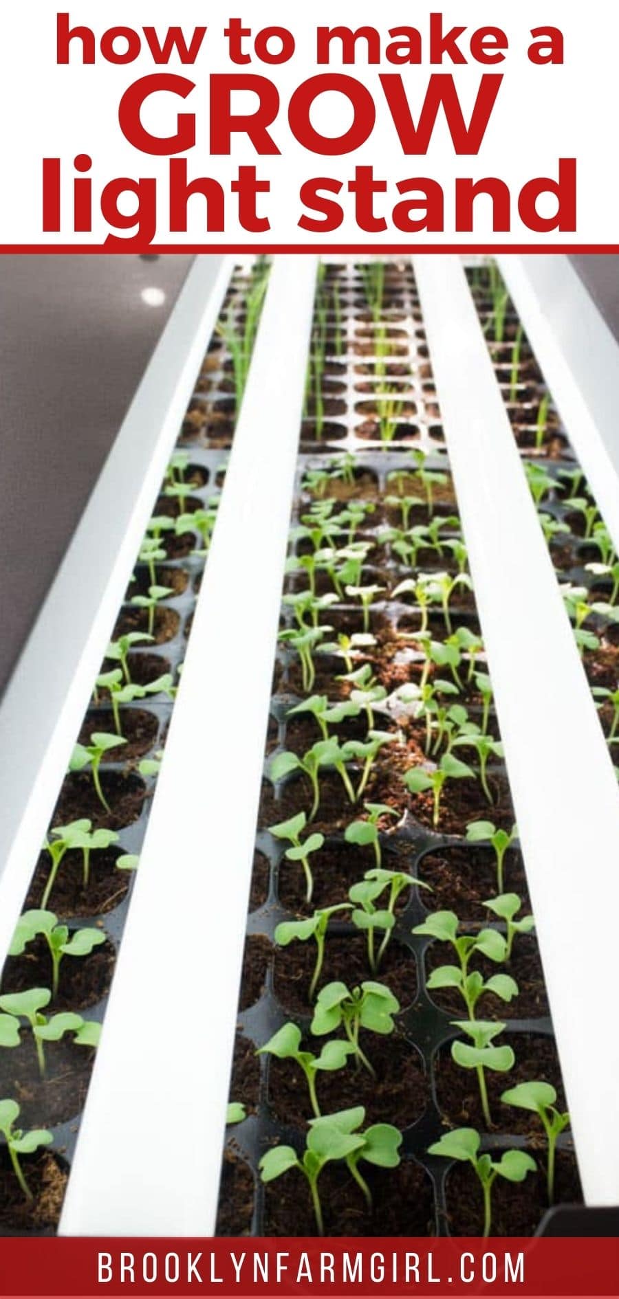 How to Make Your Own DIY Seed Grow Light Stand! - Brooklyn Farm Girl