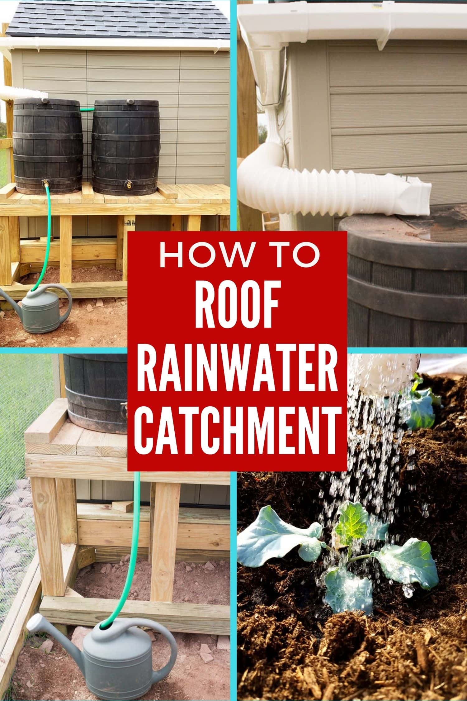 How to Build a Rainwater Catchment On a Shed Roof - Brooklyn Farm Girl