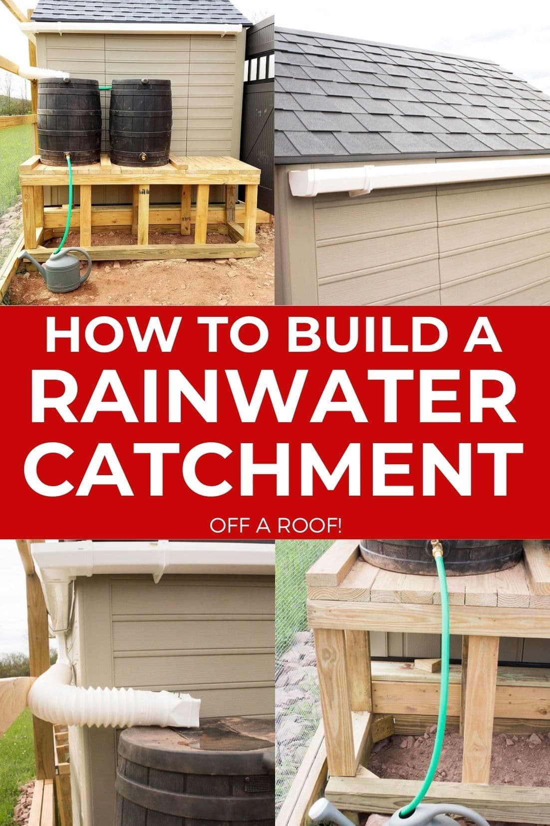 How to Build a Rainwater Catchment On a Shed Roof - Brooklyn Farm Girl