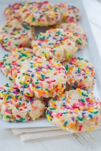 Rainbow Sprinkled Butter Cookies Recipe - So soft and easy to make!