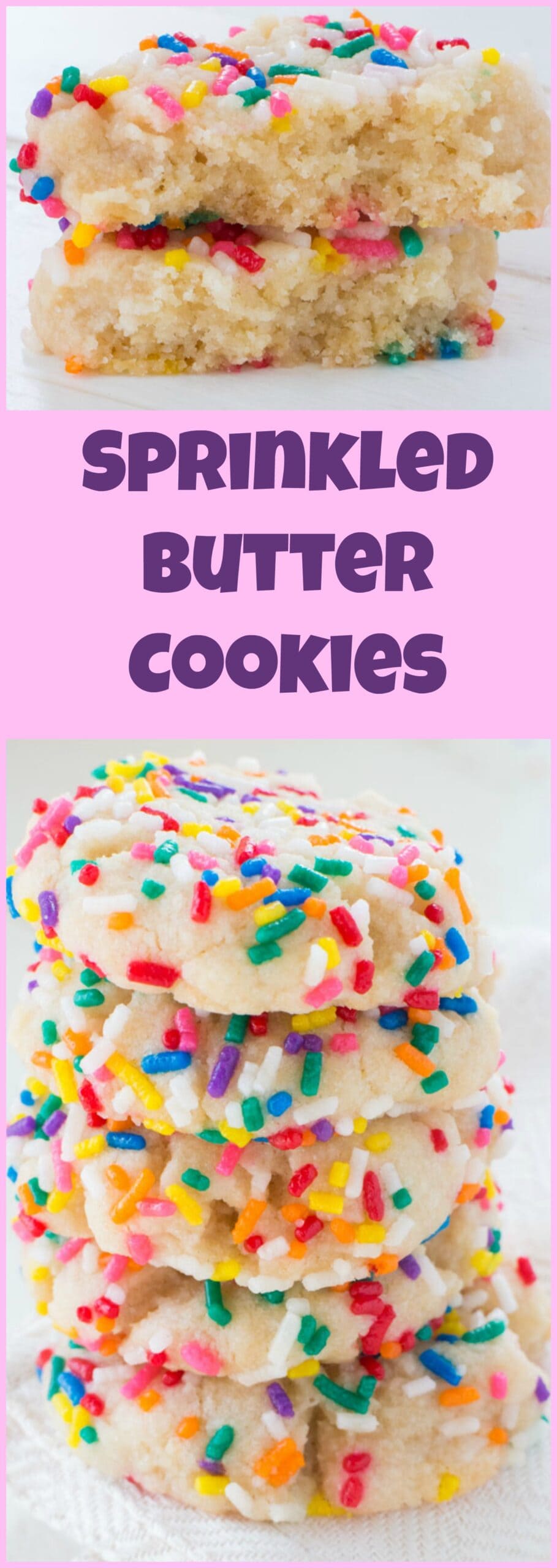 Sprinkled Butter Cookies (melt in your mouth) - Brooklyn Farm Girl