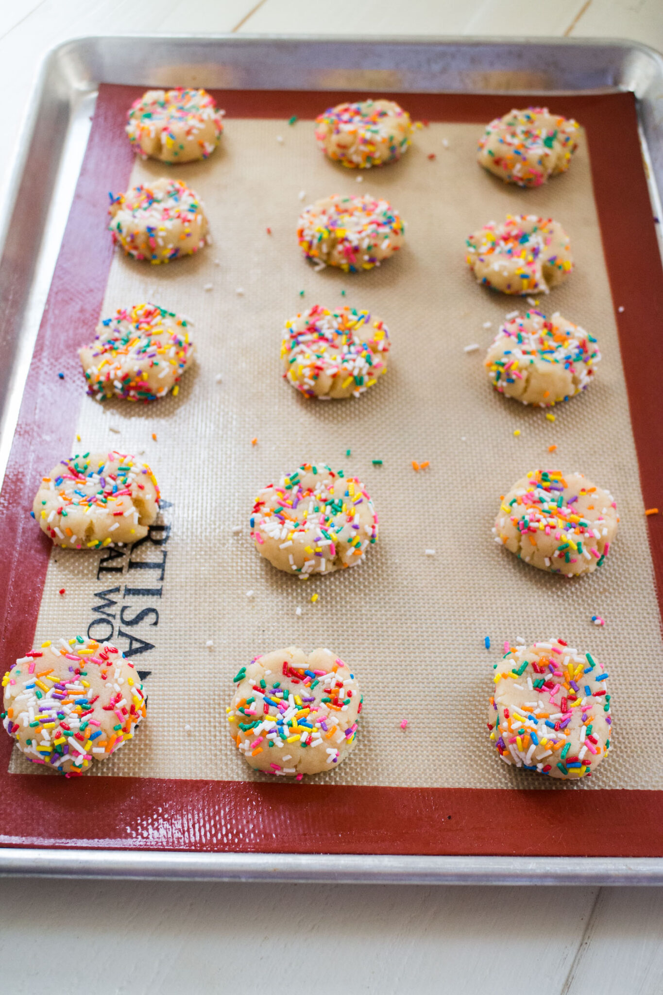 Sprinkled Butter Cookies (melt in your mouth) - Brooklyn Farm Girl