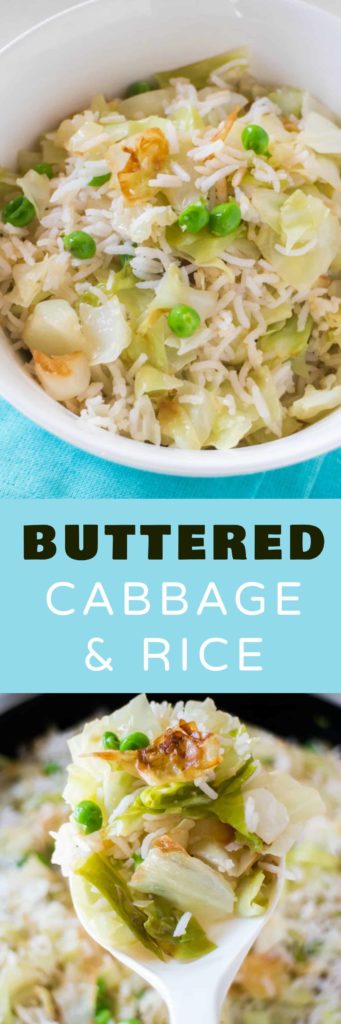 Buttered Rice and Cabbage - Easy Cooked Cabbage Recipe