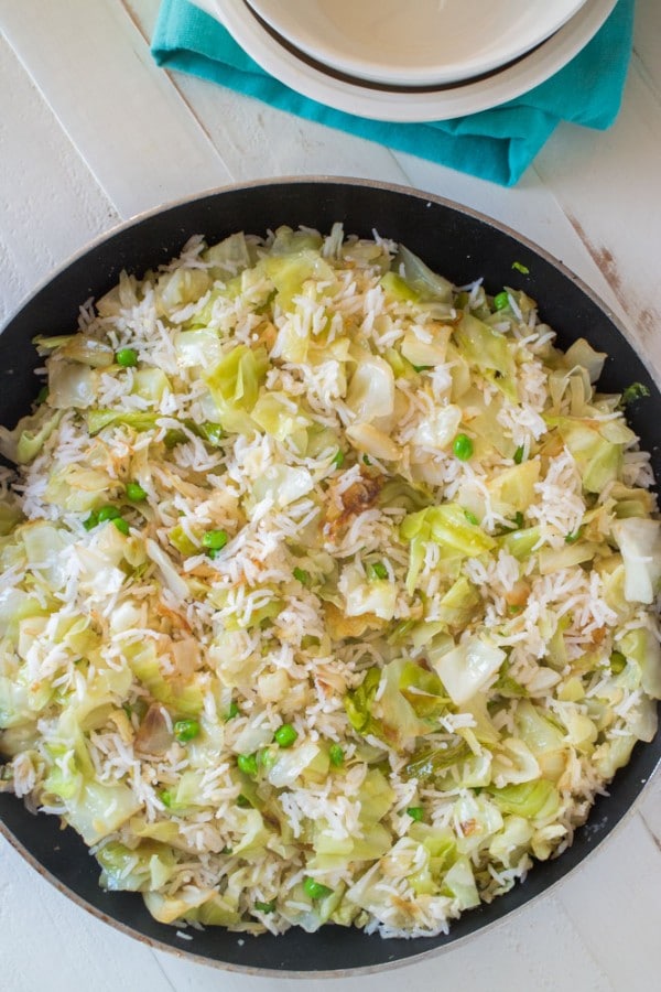 Buttered Rice and Cabbage - Easy Cooked Cabbage Recipe