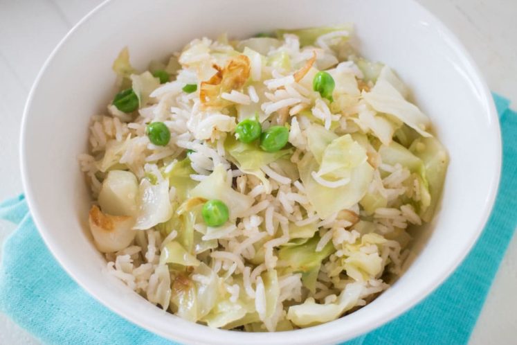 Buttered Rice and Cabbage - Easy Cooked Cabbage Recipe