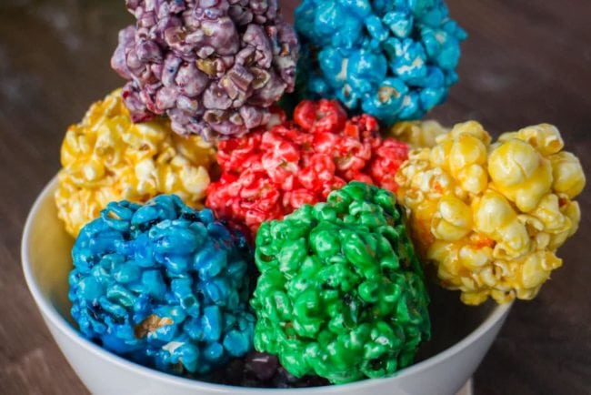 How to Make Rainbow Popcorn Balls - Brooklyn Farm Girl