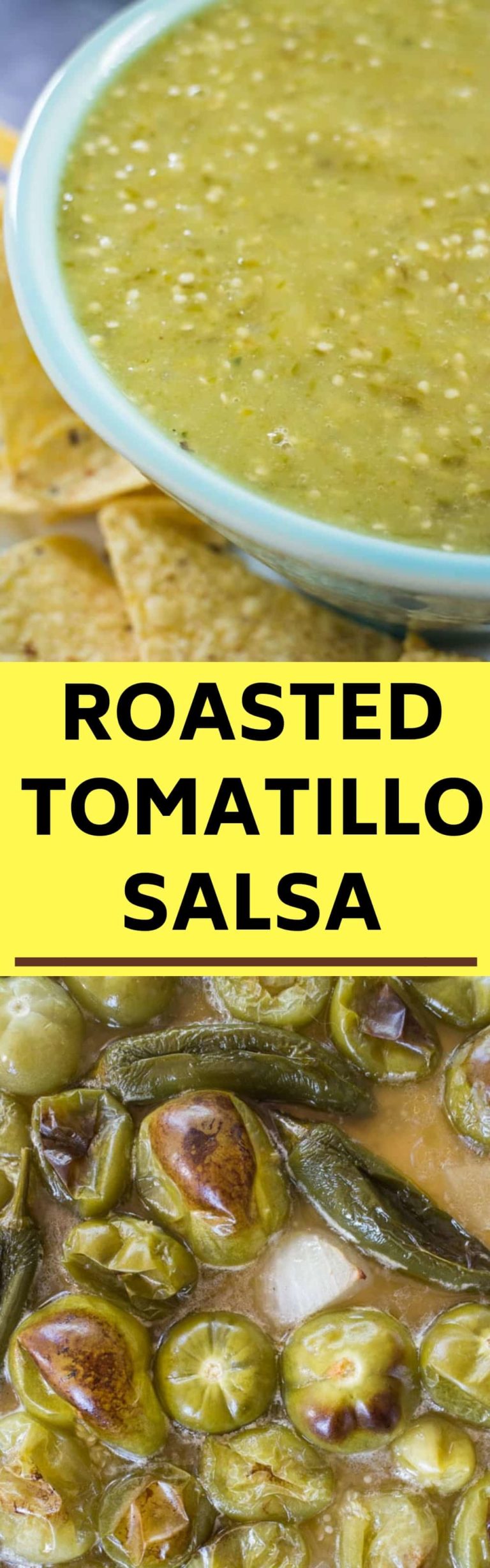 Roasted Tomatillo Salsa - Whole30, Paleo, Vegan, and Gluten-free