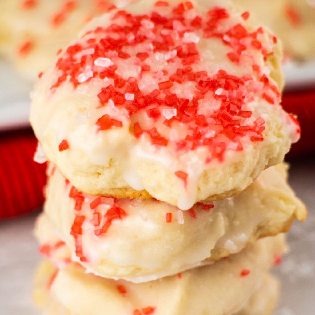 Christmas Cream Cheese Sugar Cookies - Brooklyn Farm Girl