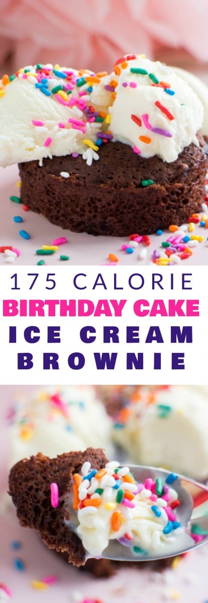 175 Calorie Birthday Cake Ice Cream Brownie - Brooklyn Farm Girl