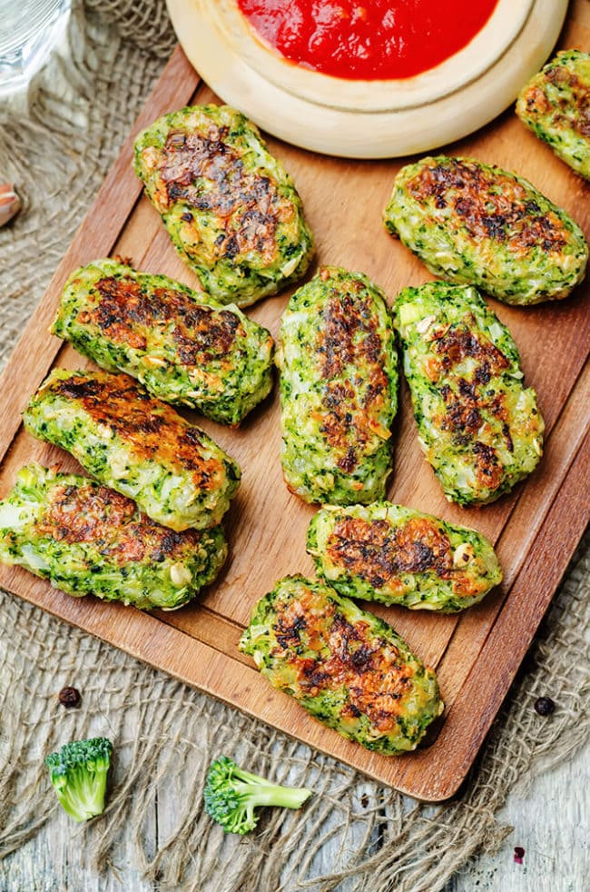 Baked Broccoli and Cheese Sticks - Easy Broccoli Bites Recipe