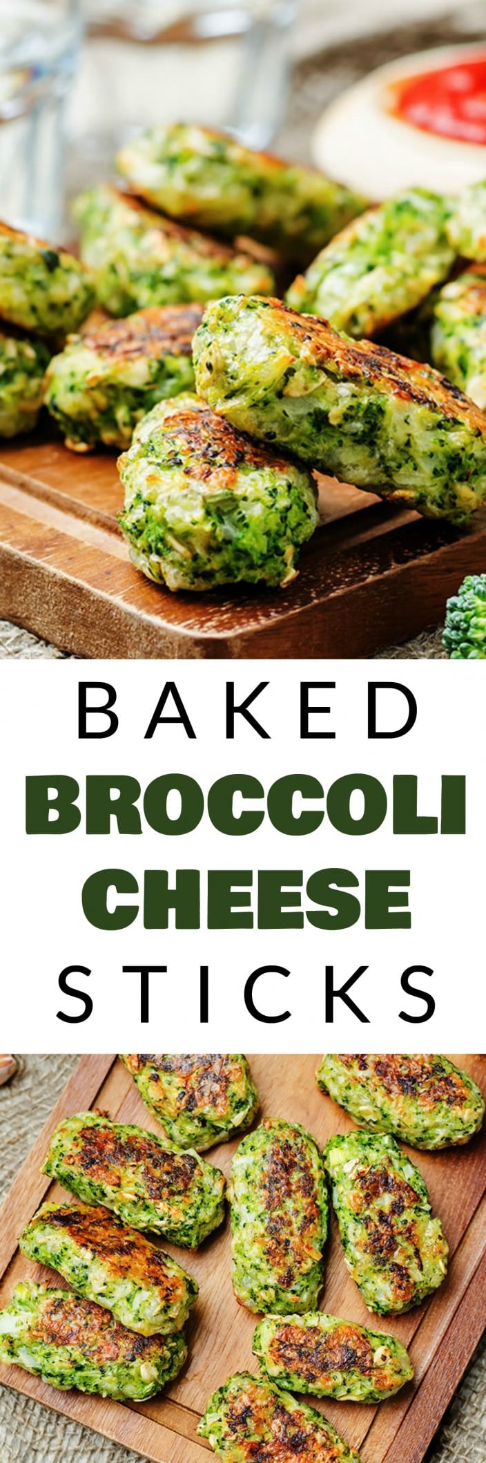 Baked Broccoli and Cheese Sticks - Easy Broccoli Bites Recipe