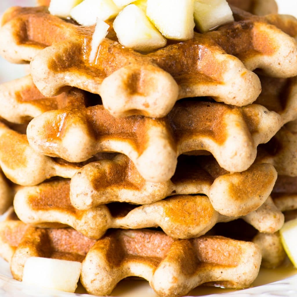 Easy Apple Waffles - Healthy Recipe Using Fresh Apples
