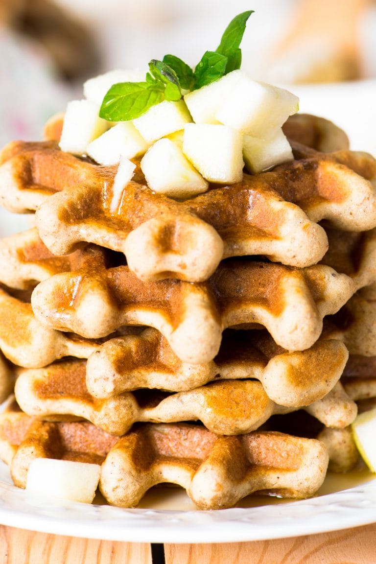 Easy Apple Waffles - Brooklyn Farm Girl