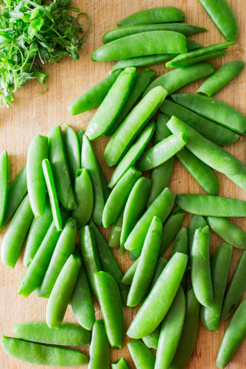 Quick Sugar Snap Peas Pasta with Broccoli - Brooklyn Farm Girl