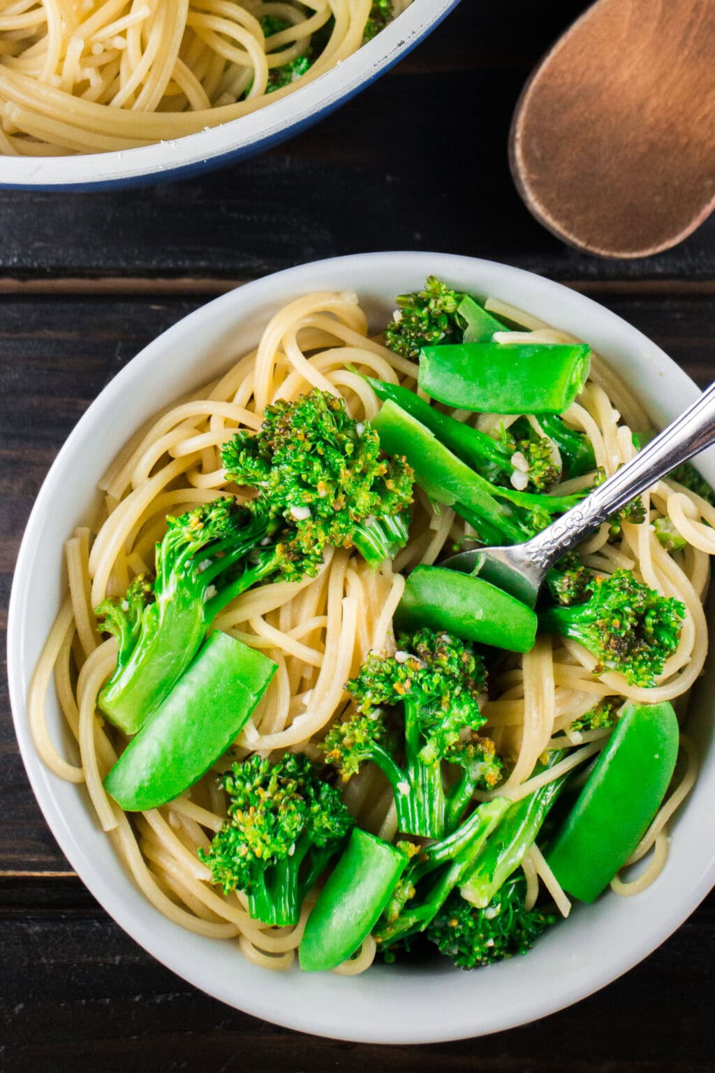 Quick Sugar Snap Peas Pasta with Broccoli - Brooklyn Farm Girl