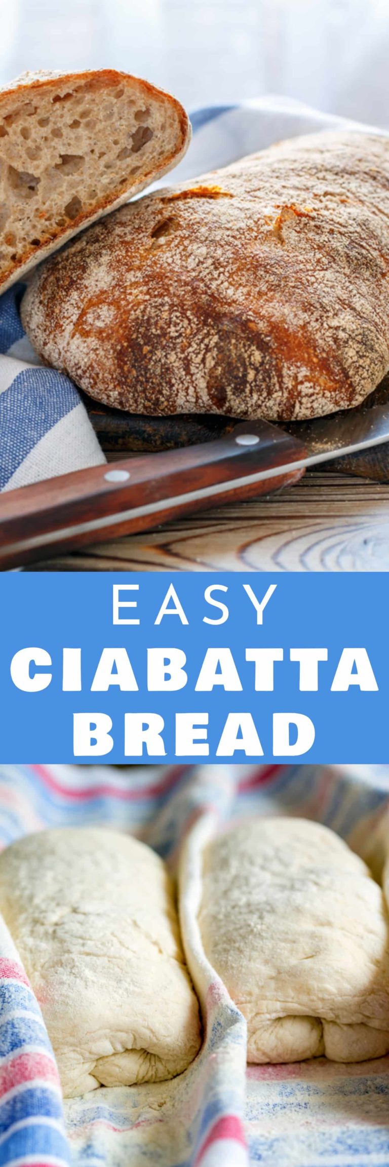 Easy Ciabatta Bread - Homemade Crusty Bread Recipe