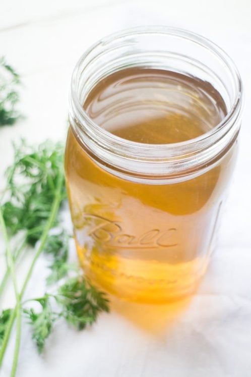 Carrot Tops Vegetable Broth - A Easy Carrot Greens Recipe!