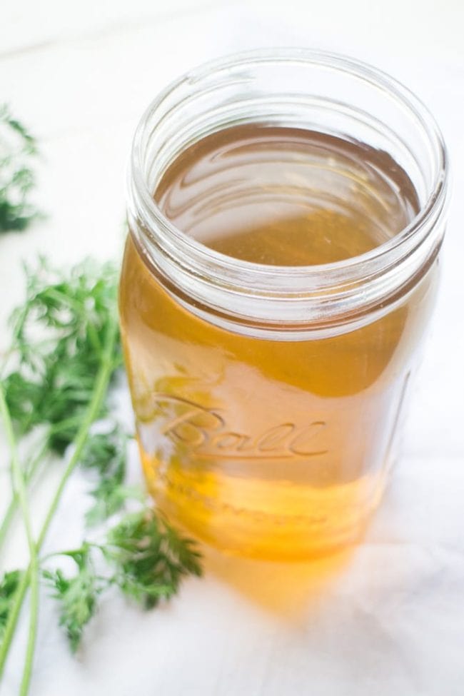 Carrot Tops Vegetable Broth - A Easy Carrot Greens Recipe!