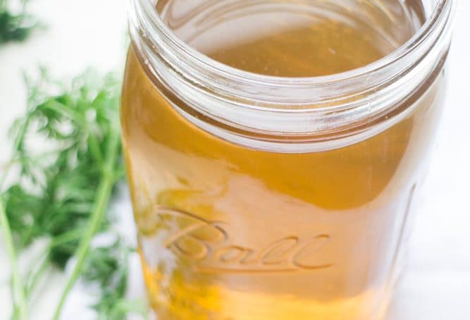 Carrot Tops Vegetable Broth - Made With Carrot Greens!