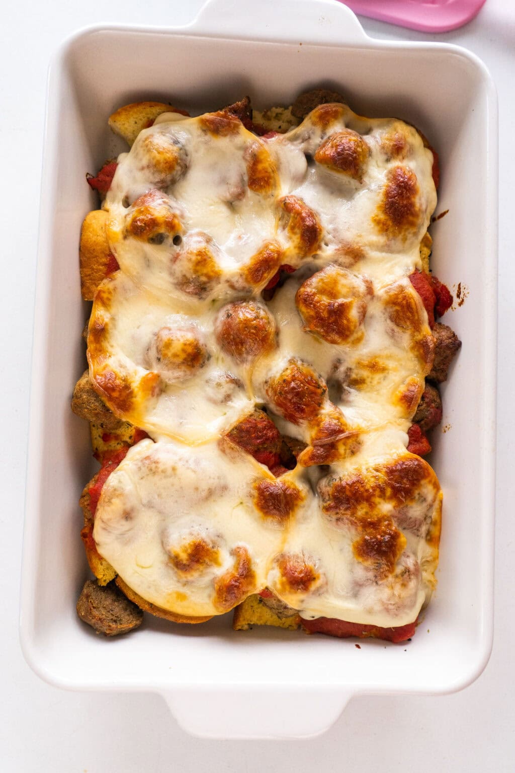 Meatball Texas Toast Casserole - Brooklyn Farm Girl