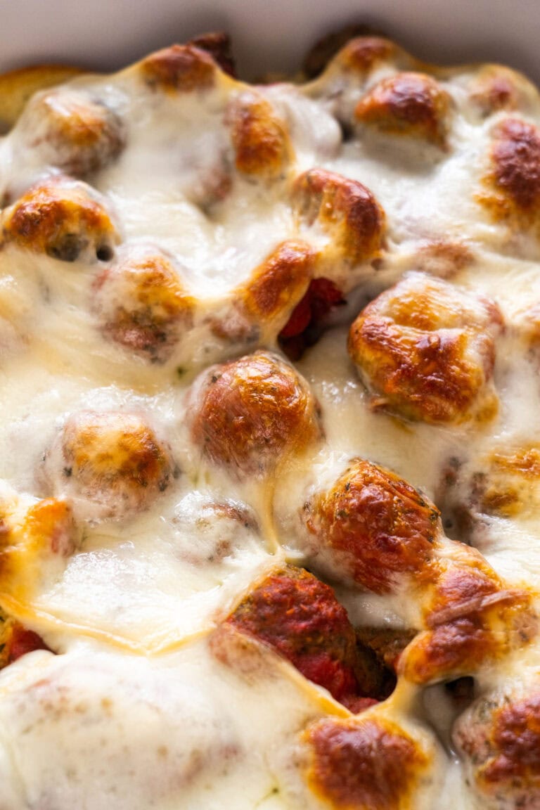 Meatball Texas Toast Casserole - Brooklyn Farm Girl