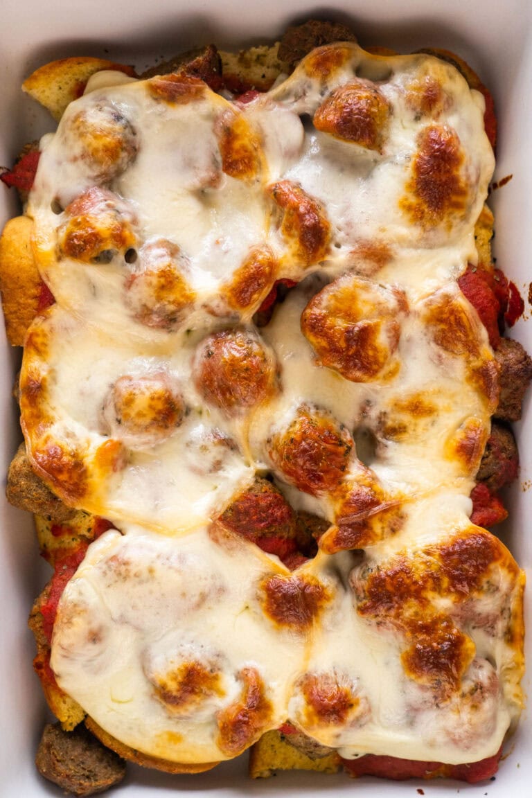 Meatball Texas Toast Casserole - Brooklyn Farm Girl