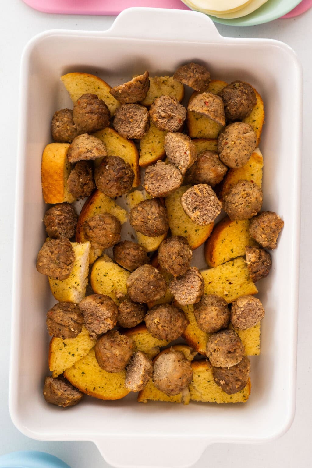 Meatball Texas Toast Casserole - Brooklyn Farm Girl