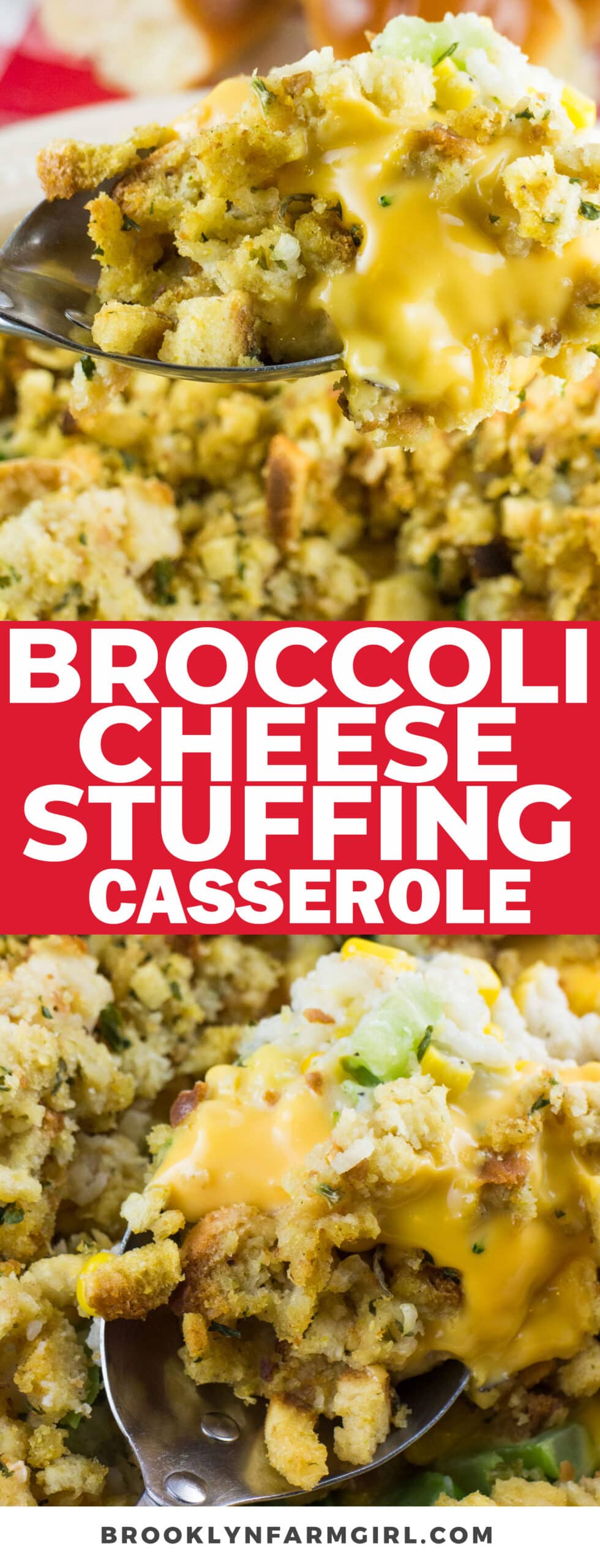 Broccoli Cheese Casserole with Stuffing - Brooklyn Farm Girl
